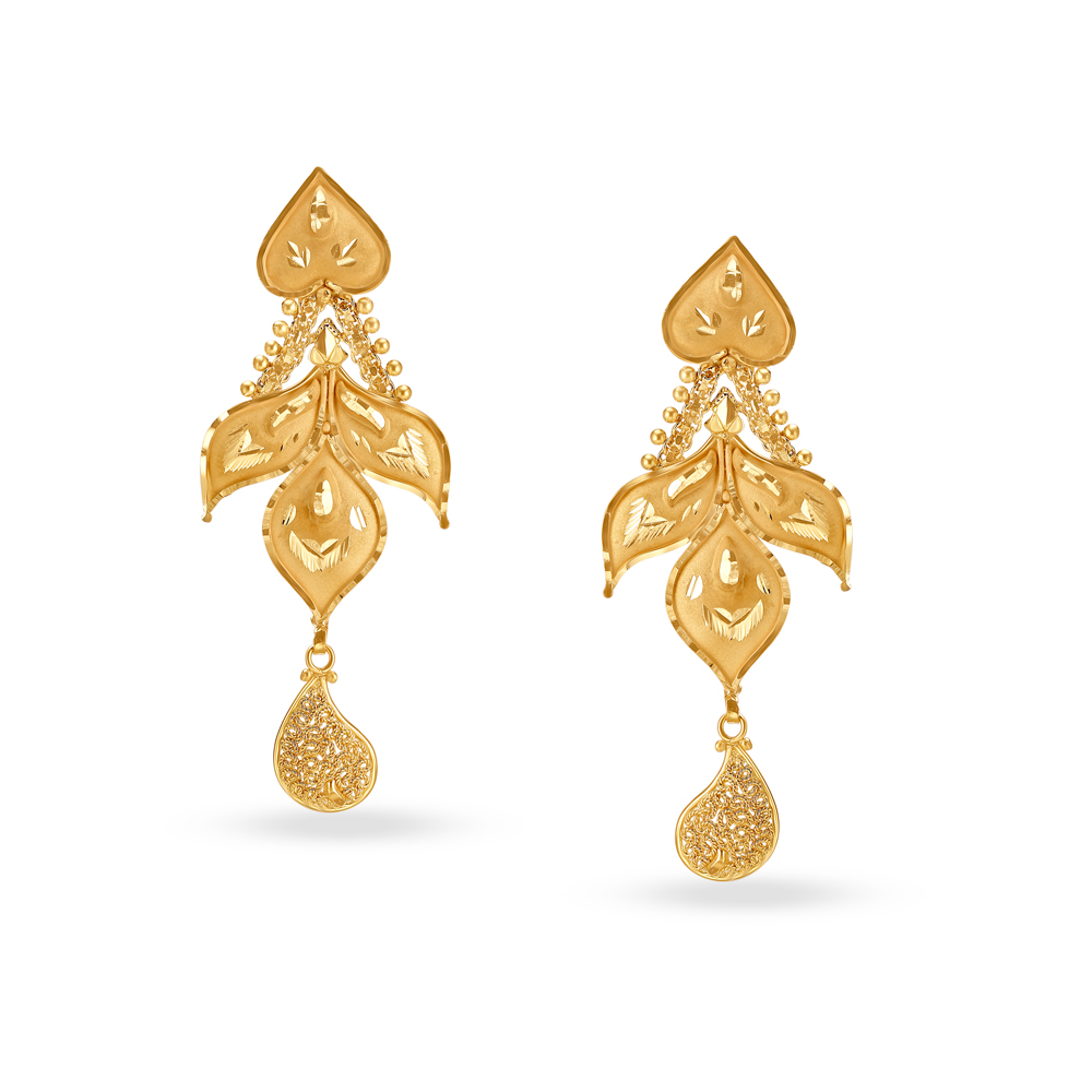 Luminous Gold Drop Earrings