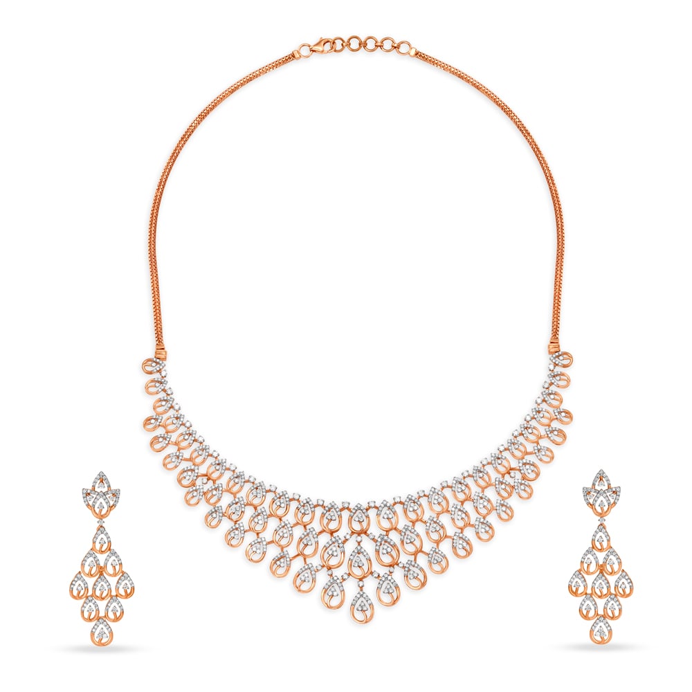 Alluring Diamond Necklace Set