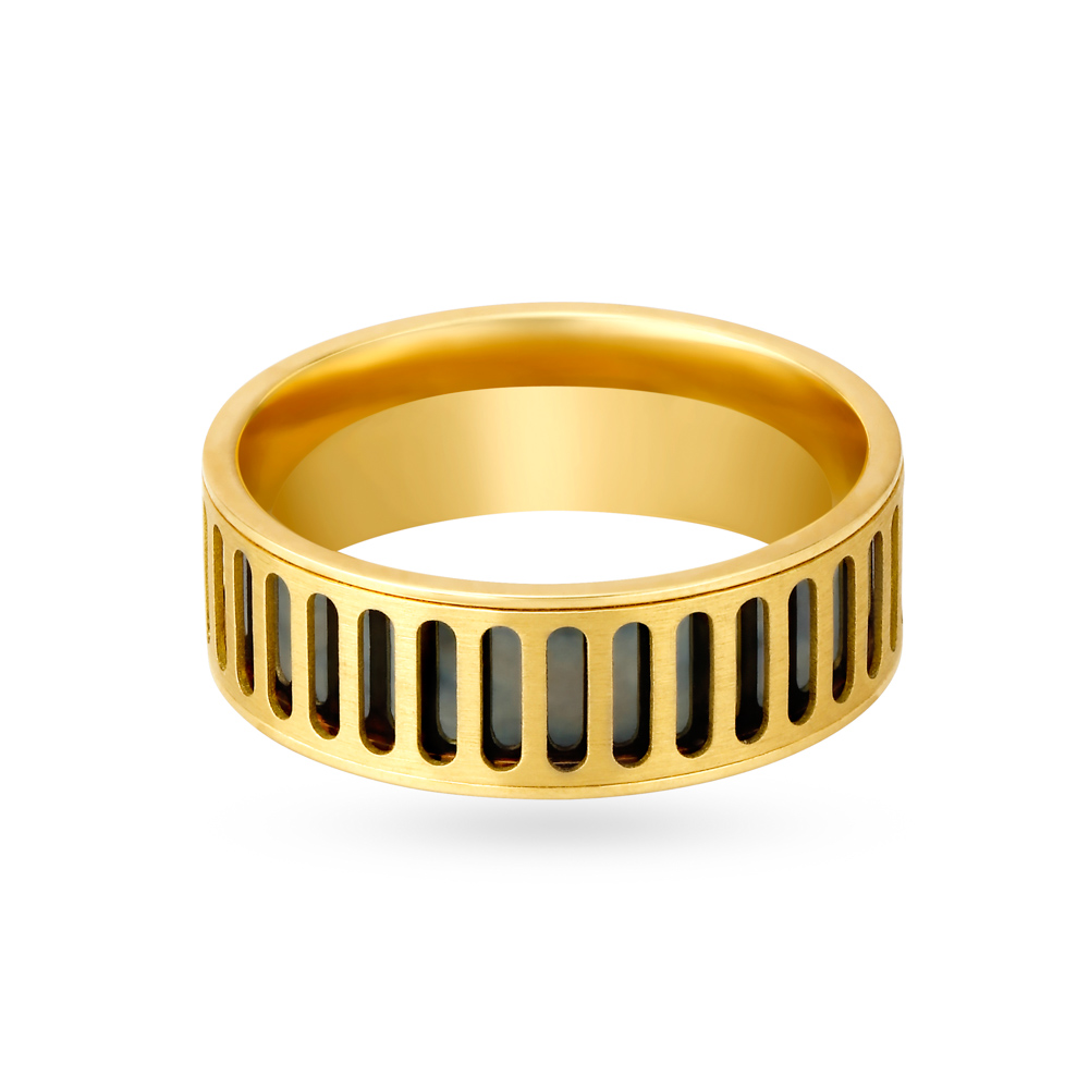 Geometric 18 Karat Gold Finger Ring