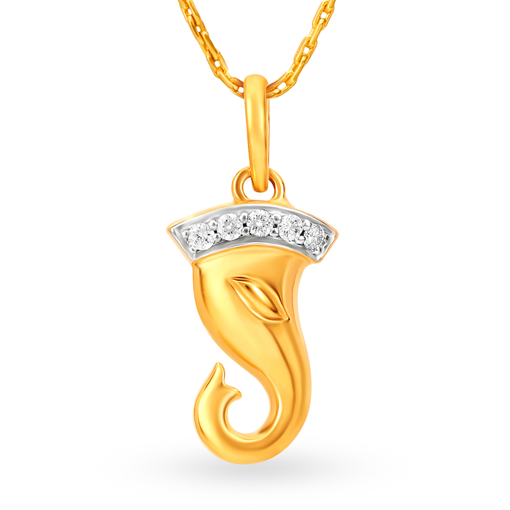 Charming Lord Ganesha Diamond Pendant