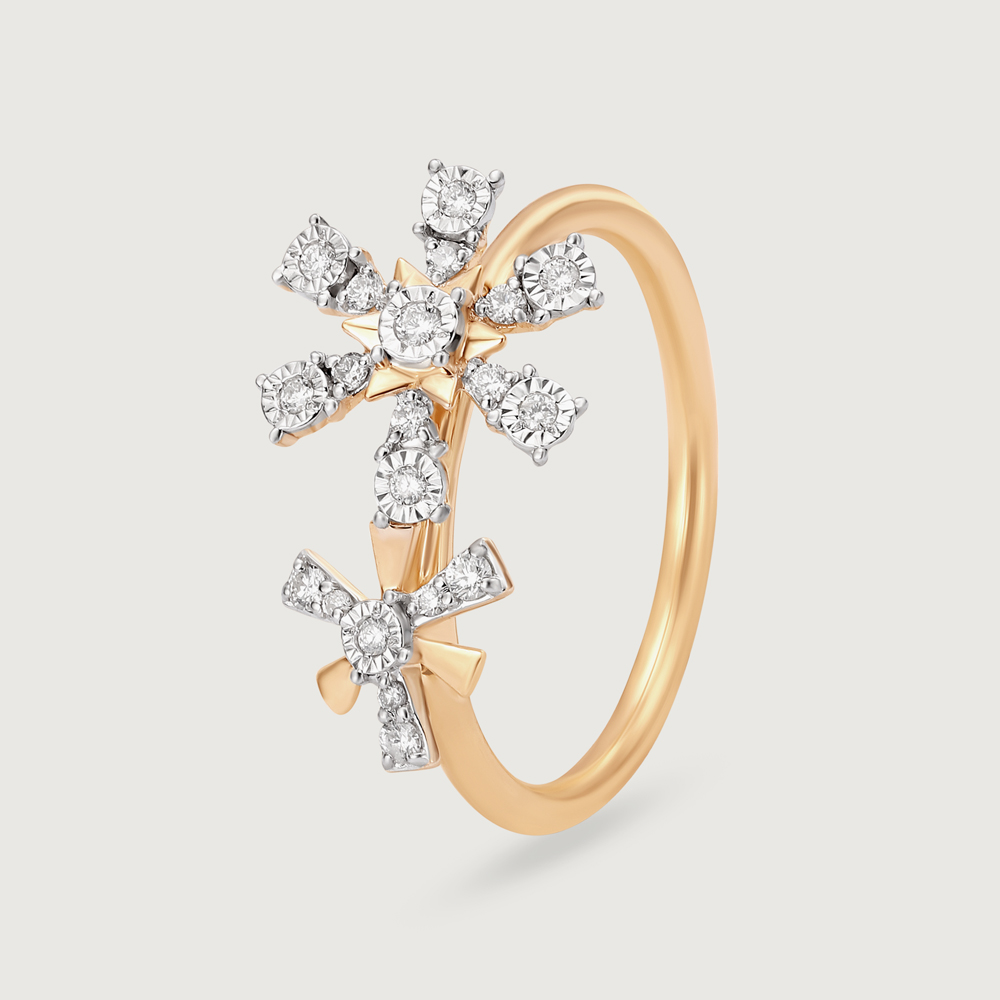 Twinkling Romance 14KT Diamond Finger Ring