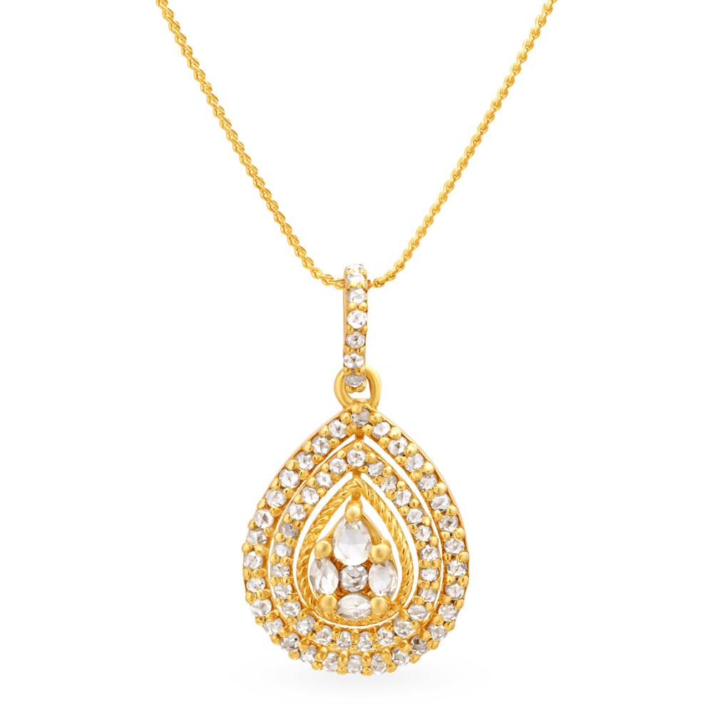 Resplendent Diamond Chakri Gold Pendant