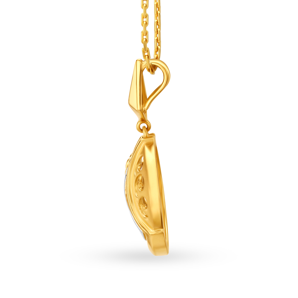 Beatific Yellow Gold Lord Balaji Pendant