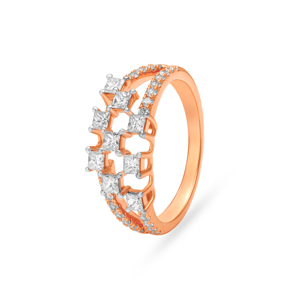 Mesmerising Lattice Diamond Finger Ring