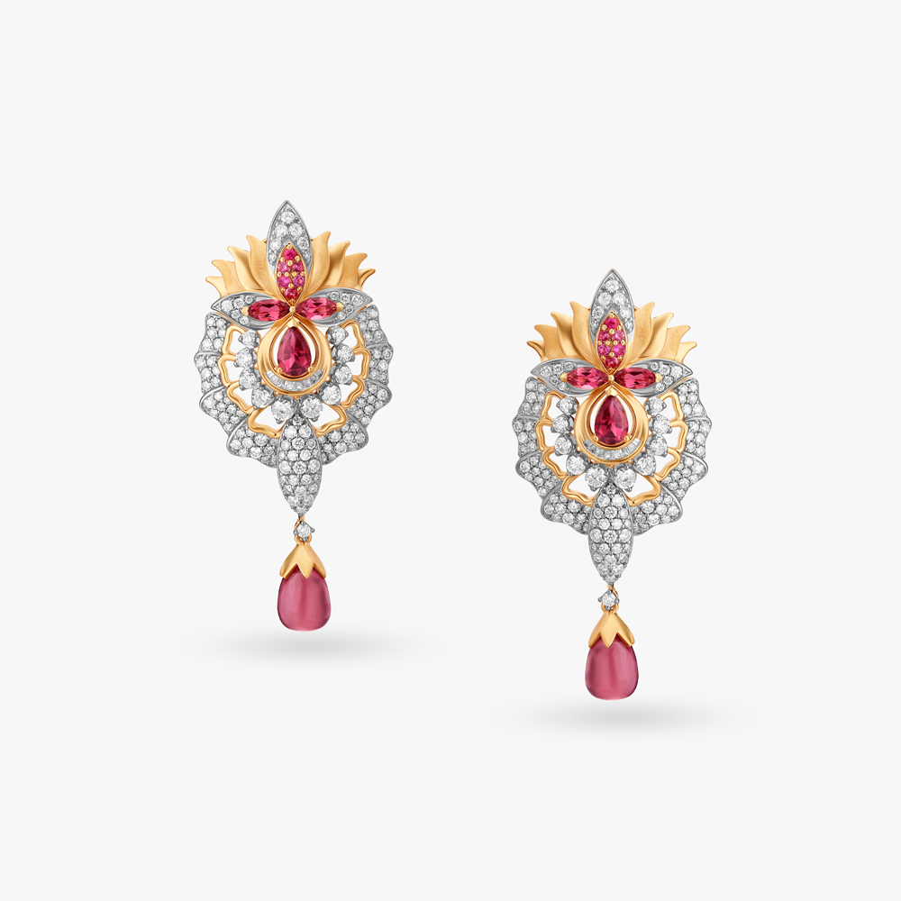 Captivating Diamond Pendant and Earrings Set