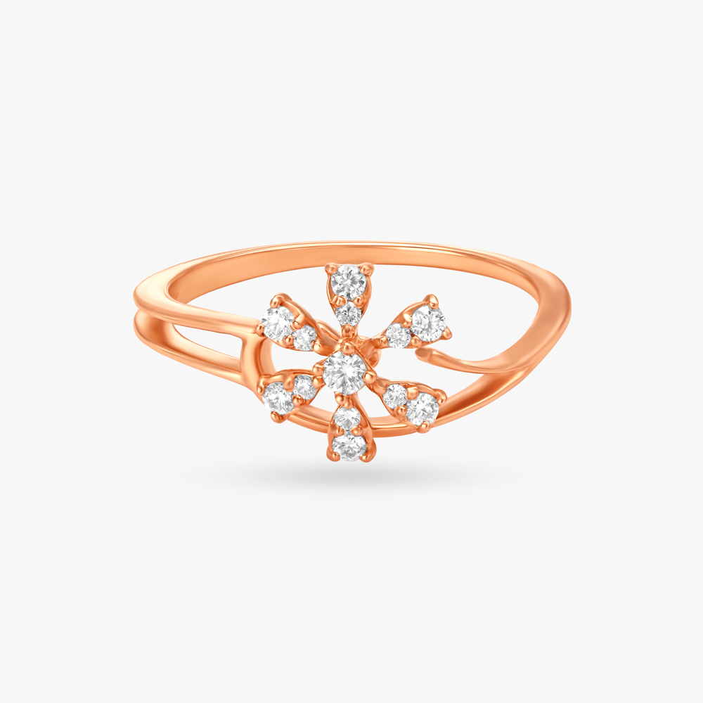 Intricate Floral Diamond Ring
