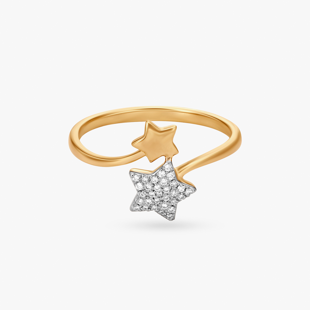 Starry Radiance Open Diamond Finger Ring