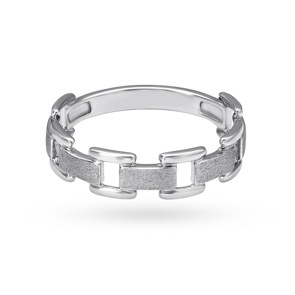 Stunning Interlinked Platinum Ring for Men