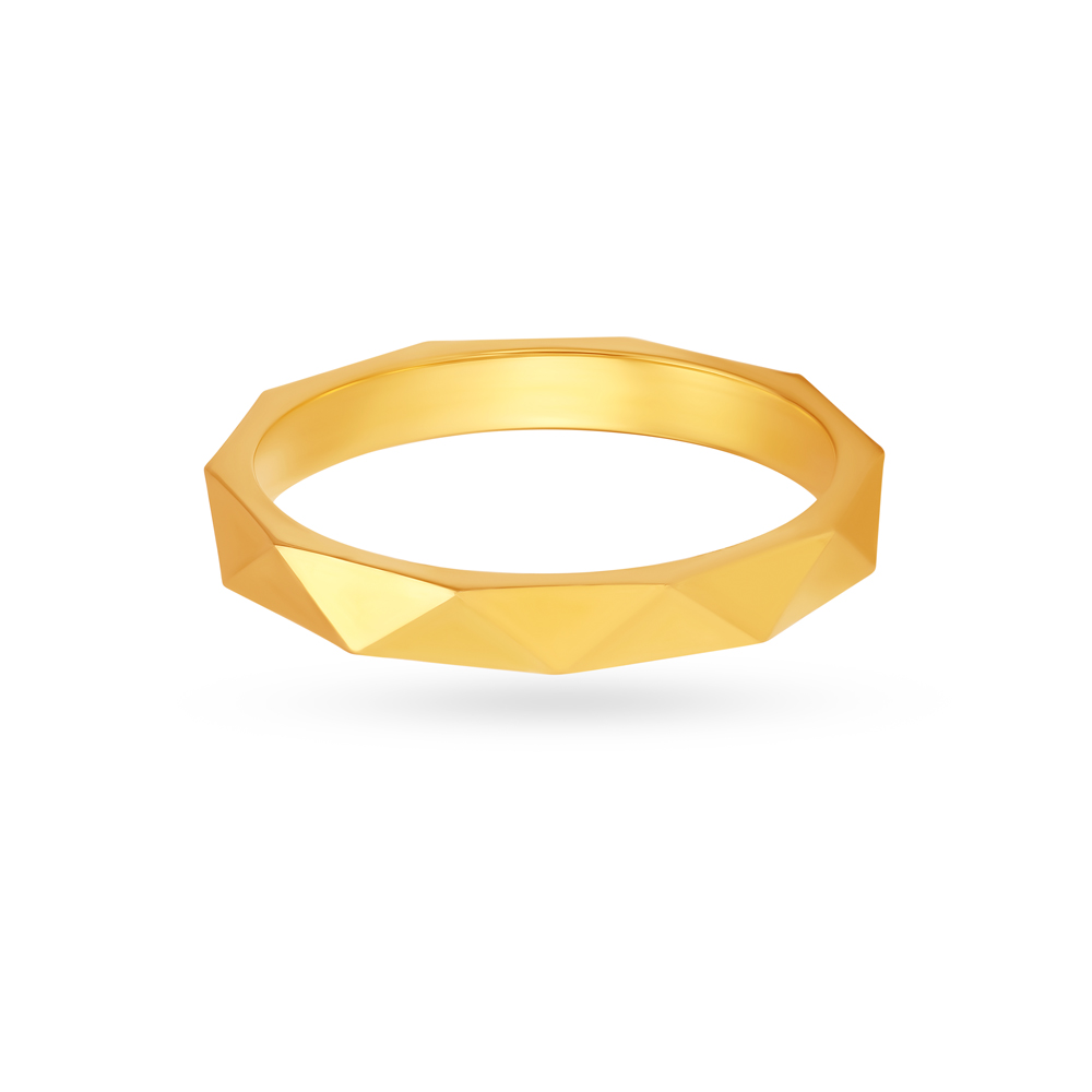 22KT Yellow Gold Radiant Abstract Finger Ring