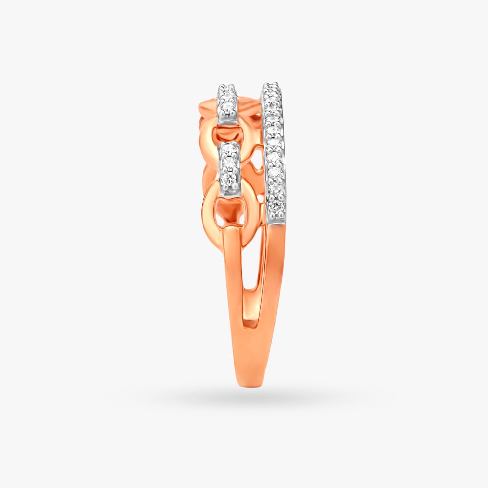 Elegant Abstract Diamond Ring