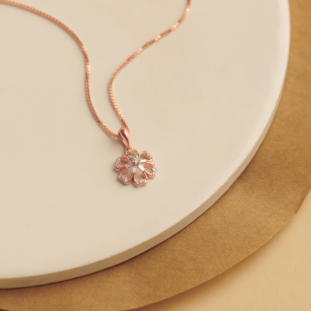 Subtle Bloom Diamond Pendant