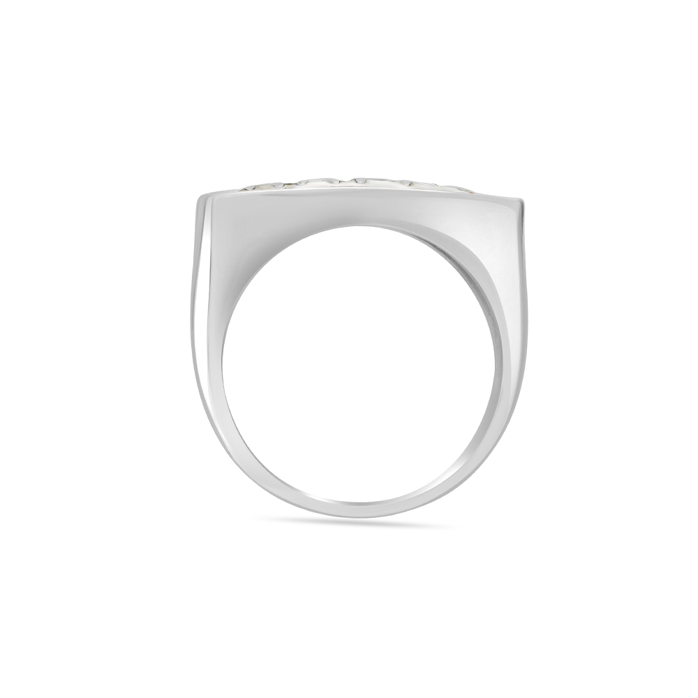 925 Silver Happy Signet Ring