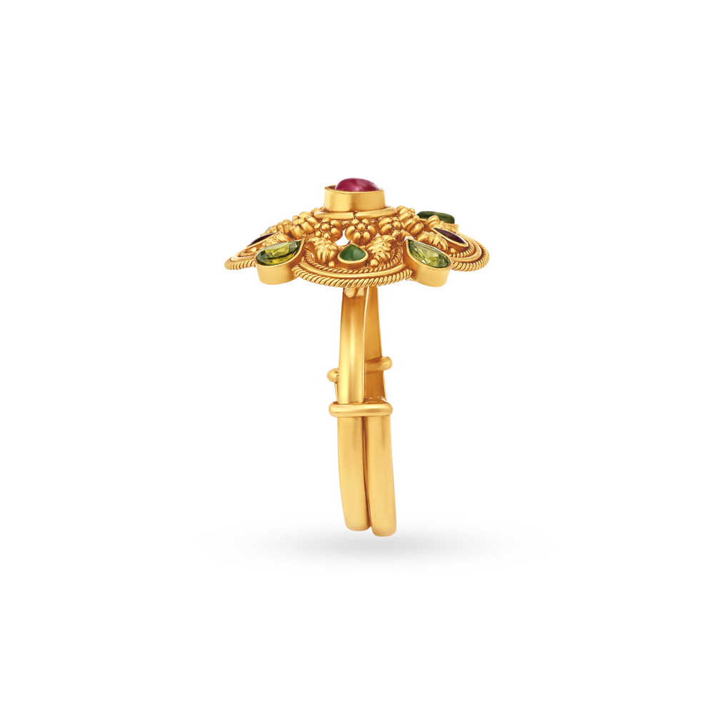 Opulent Floral Finger Ring