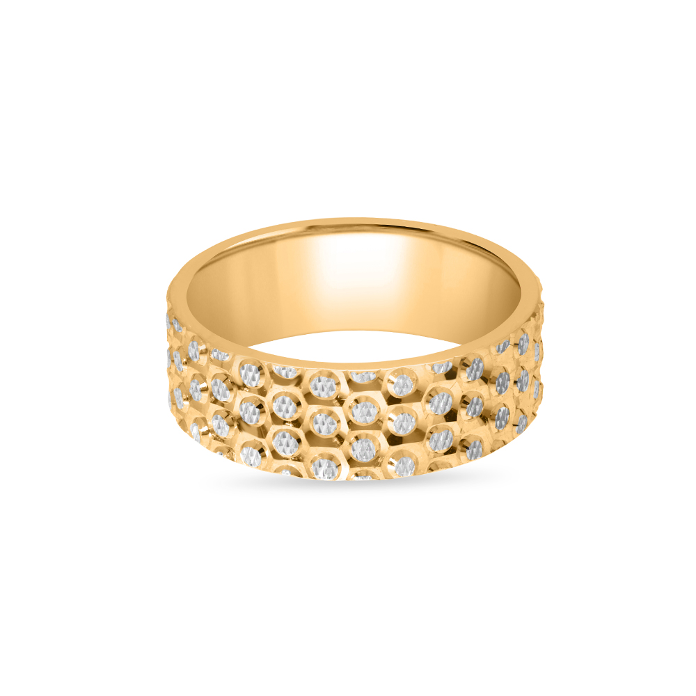 18KT Yellow Gold Pattern Band Ring