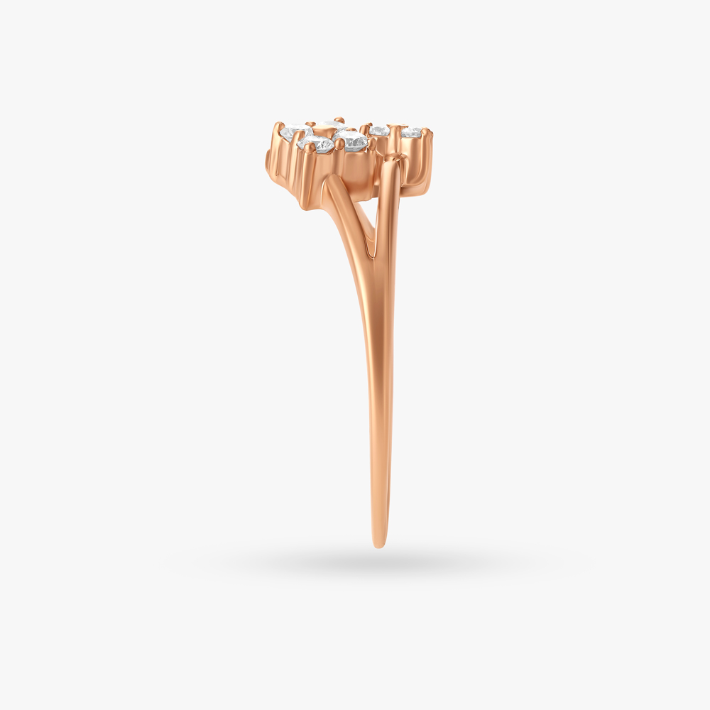 Chic Floral Diamond Ring