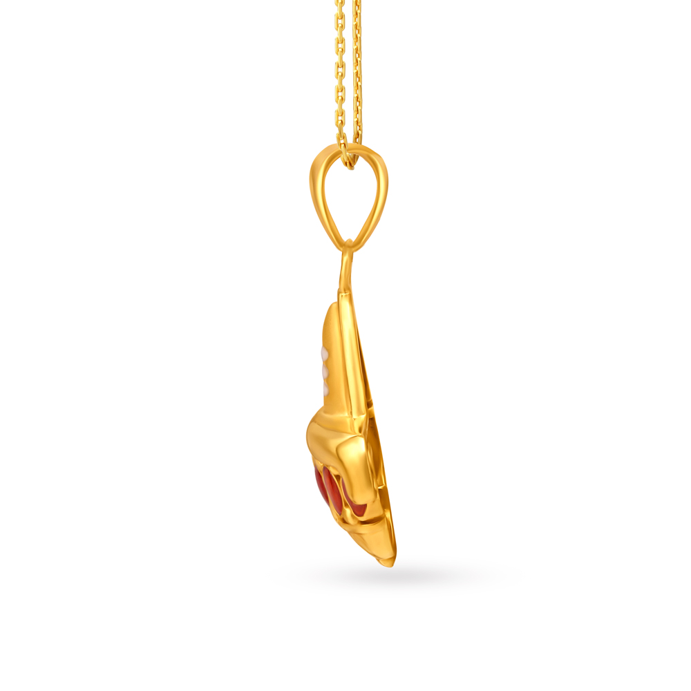 Divine Shiva Linga Inspired Gold Pendant