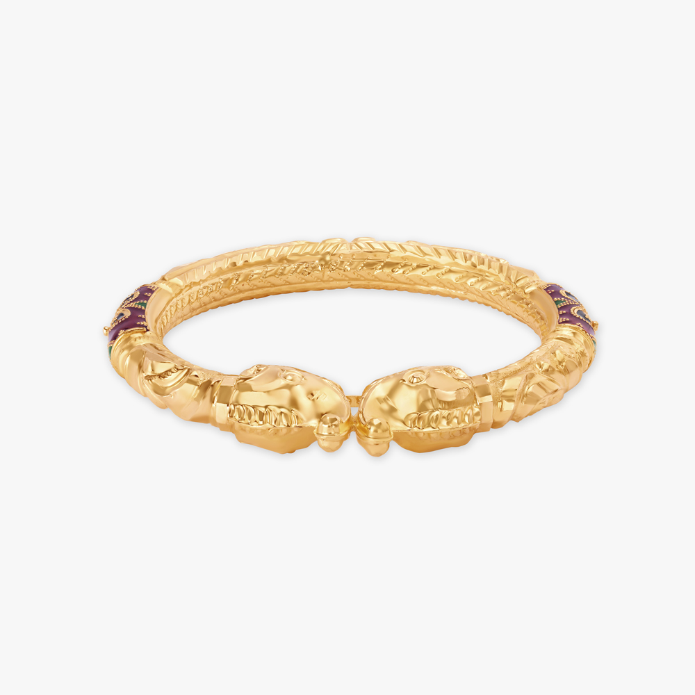Resplendent Radiant Gold Bangles