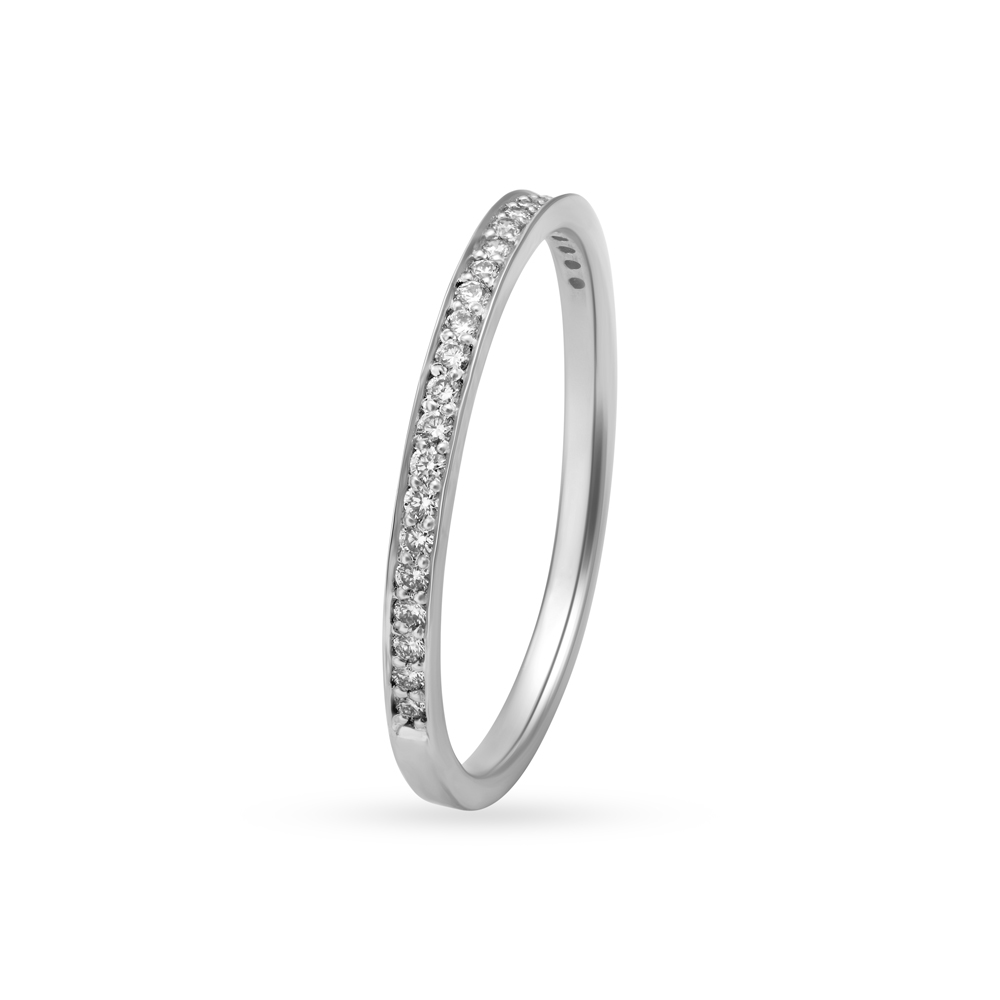 Sleek Minimalistic Diamond Encrusted Dainty Finger Ring Set