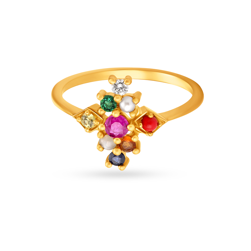 Stately Navaratnam Finger Ring