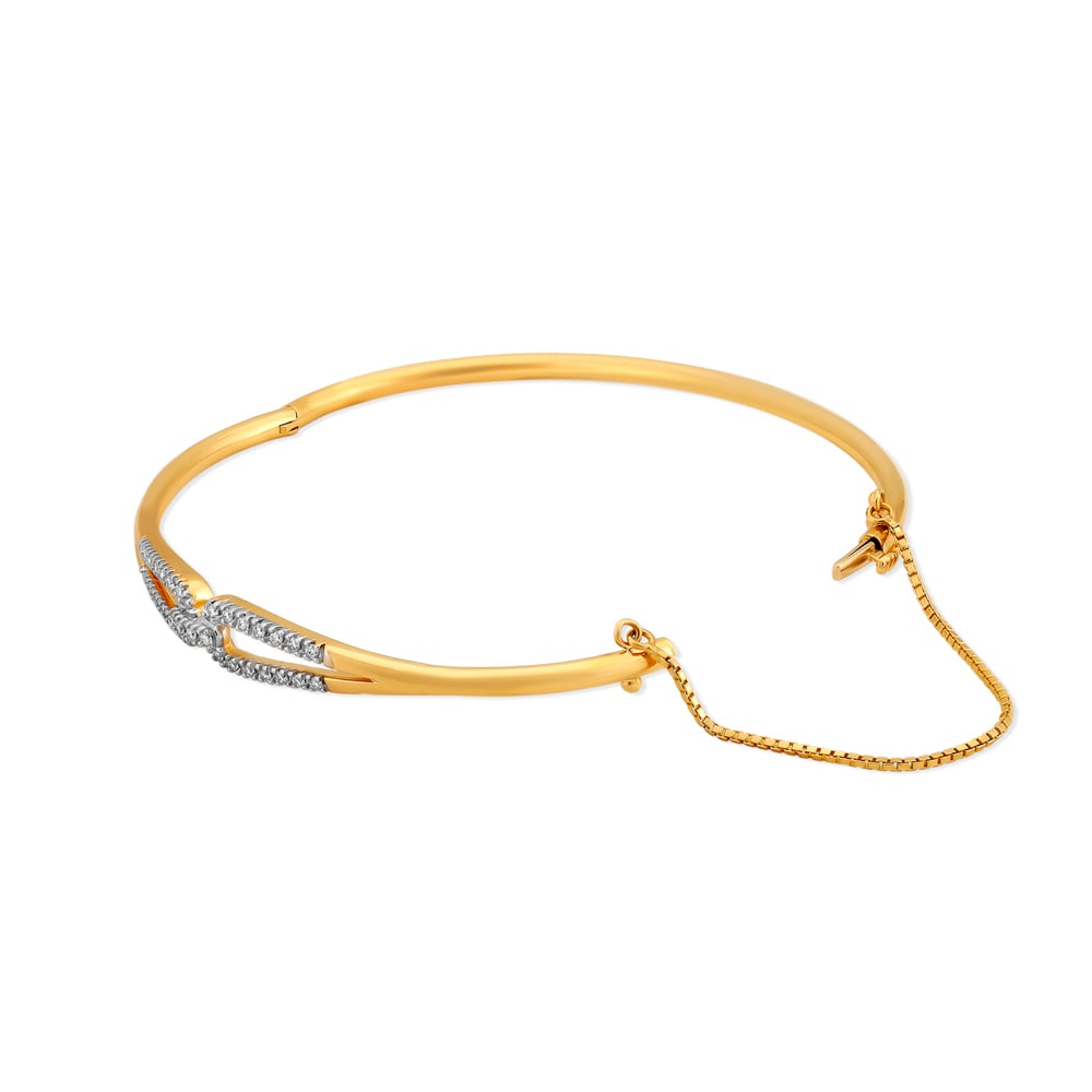 Classy Gold and Diamond Bangle