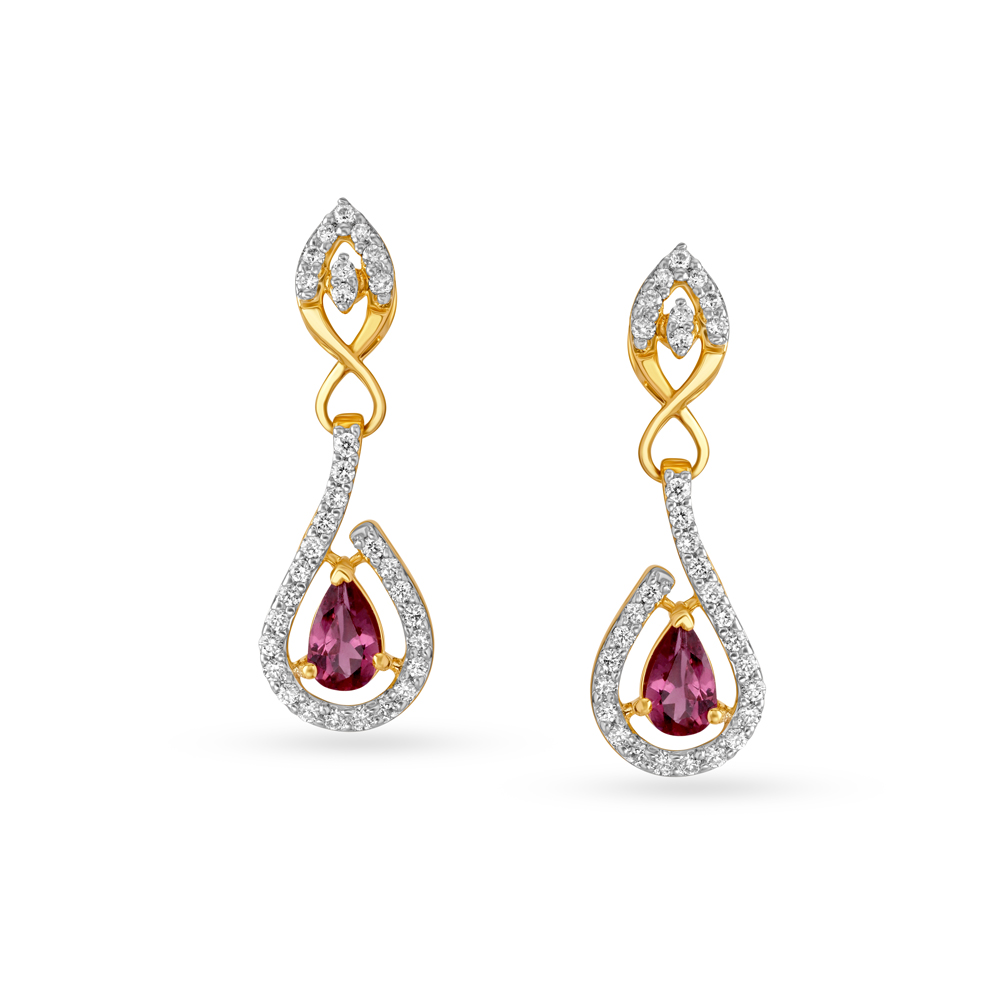 Glamourous Diamond Drop Earrings