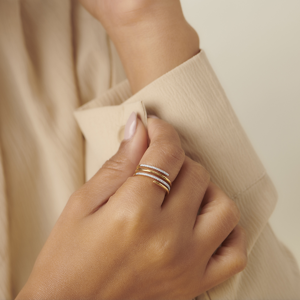 Elegant Layers Diamond Ring