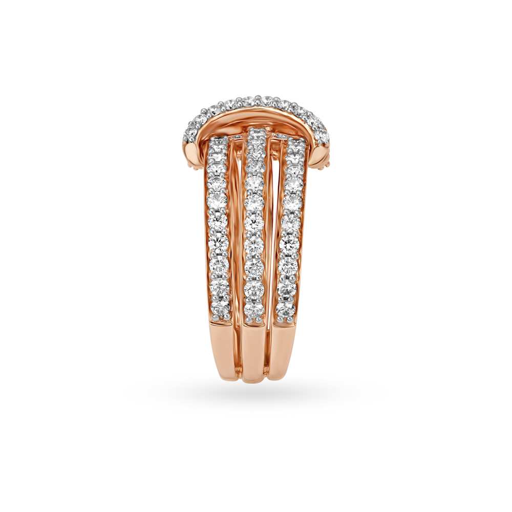 Palatial Ruby Studded Diamond Finger Ring