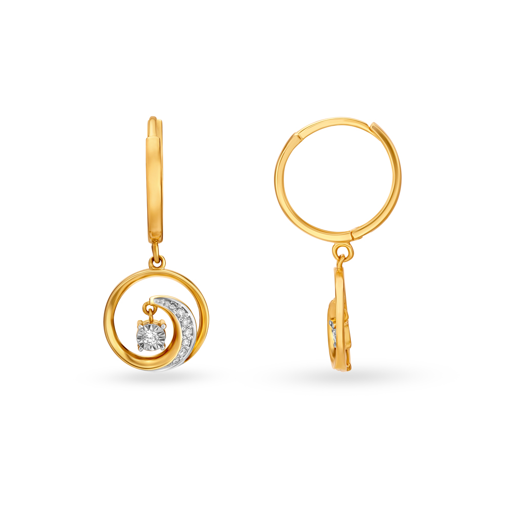 Bali Earrings | Buy Gold And Diamond Bali Earrings Online