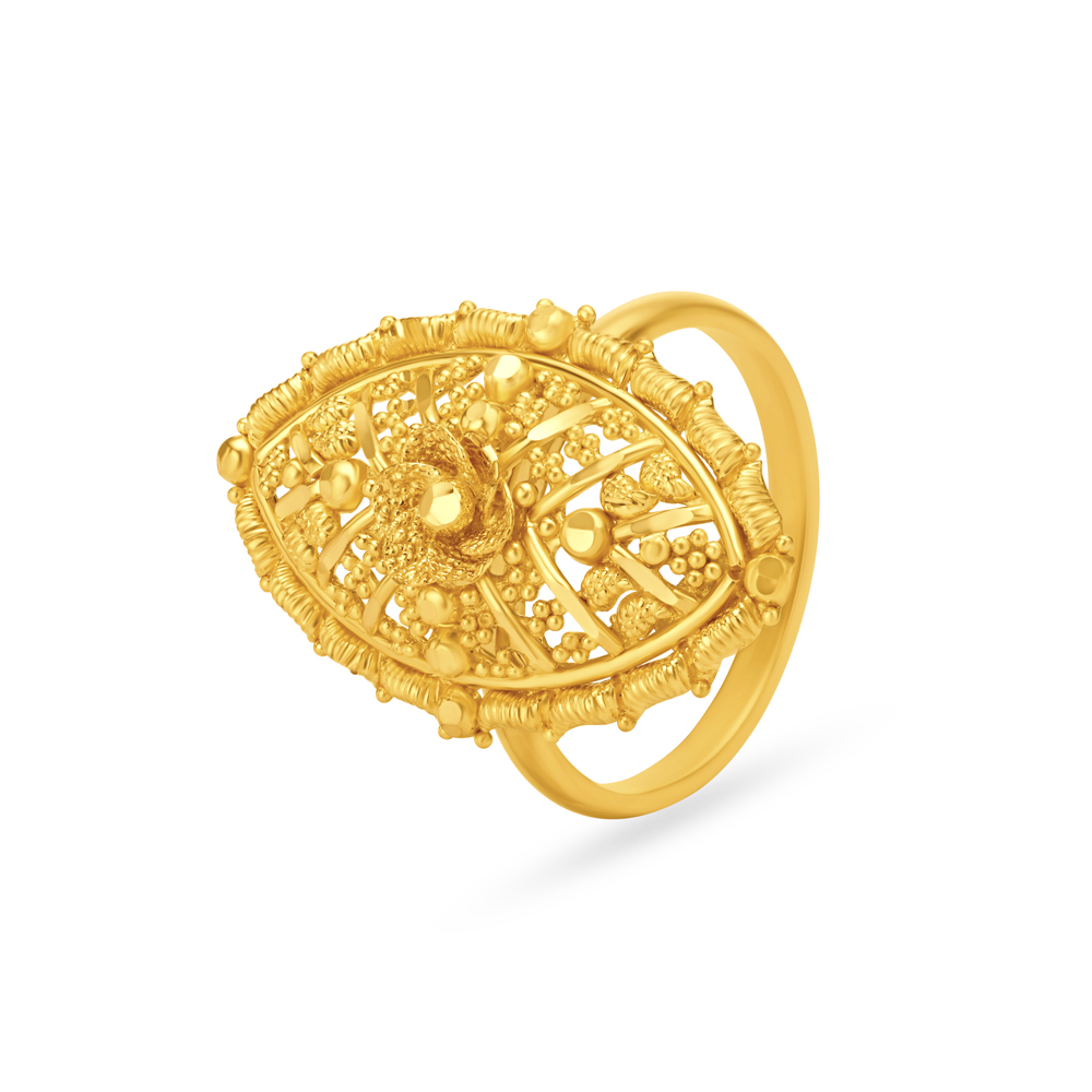 Modern Filigree Finger Ring