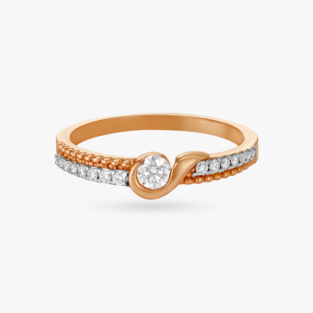 Classic Crossover Diamond Ring