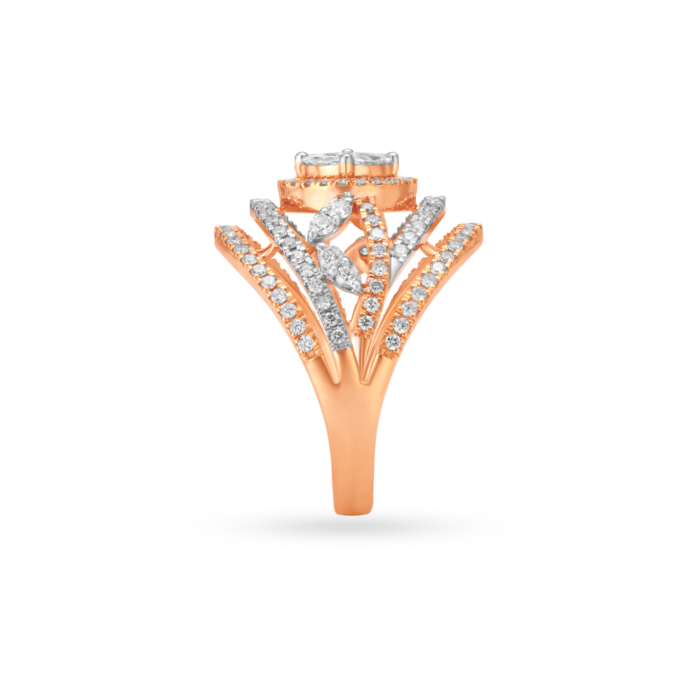 Ornate Diamond Finger Ring