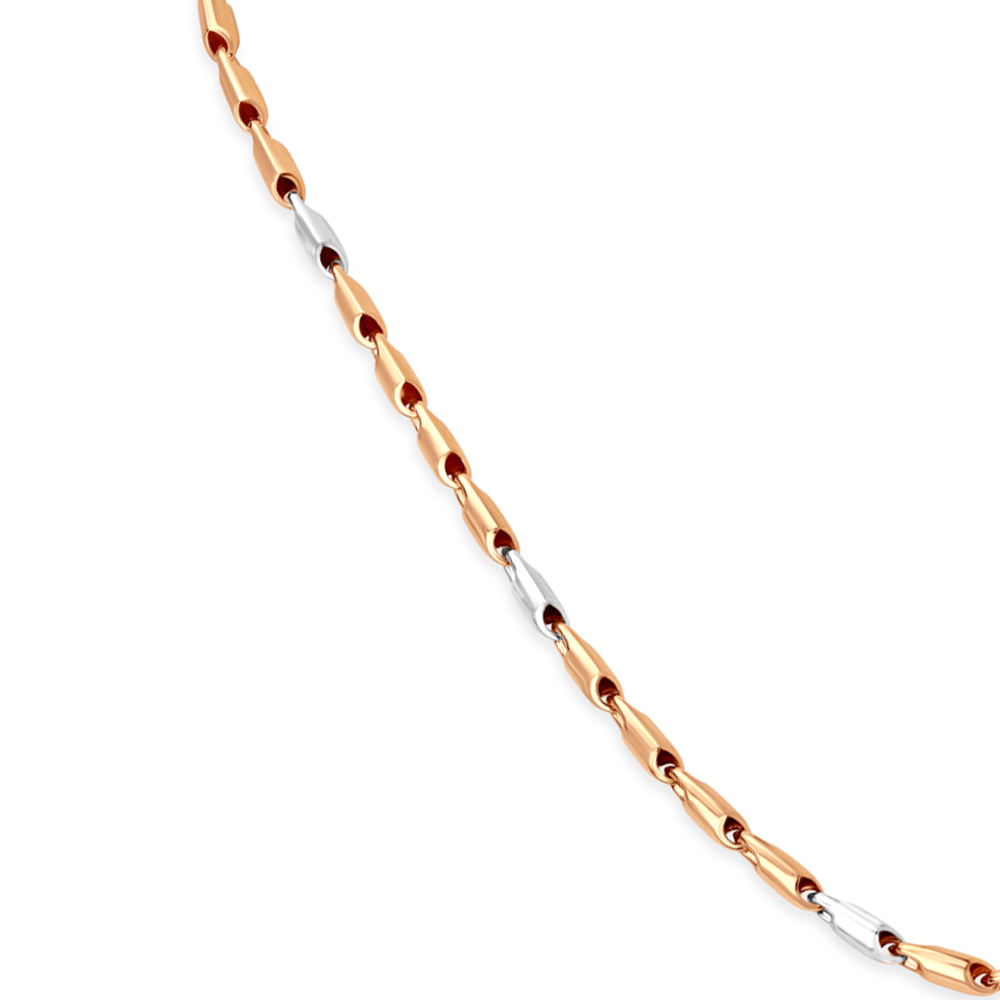 Shining Link Dual Tone Gold Chain For Men