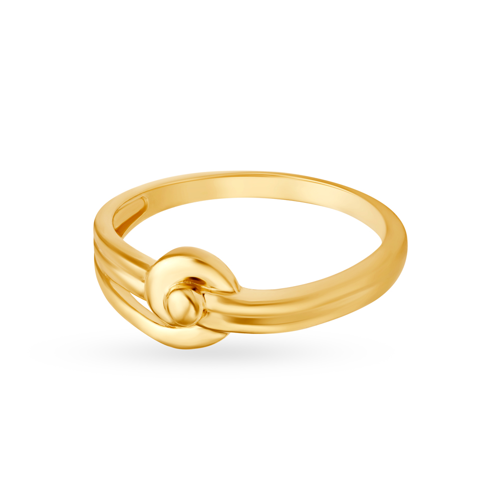 Minimalistic 22 Karat Yellow Gold Bond Finger Ring