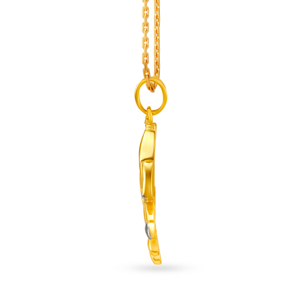 Charming 22 Karat Yellow Gold Mango Pendant