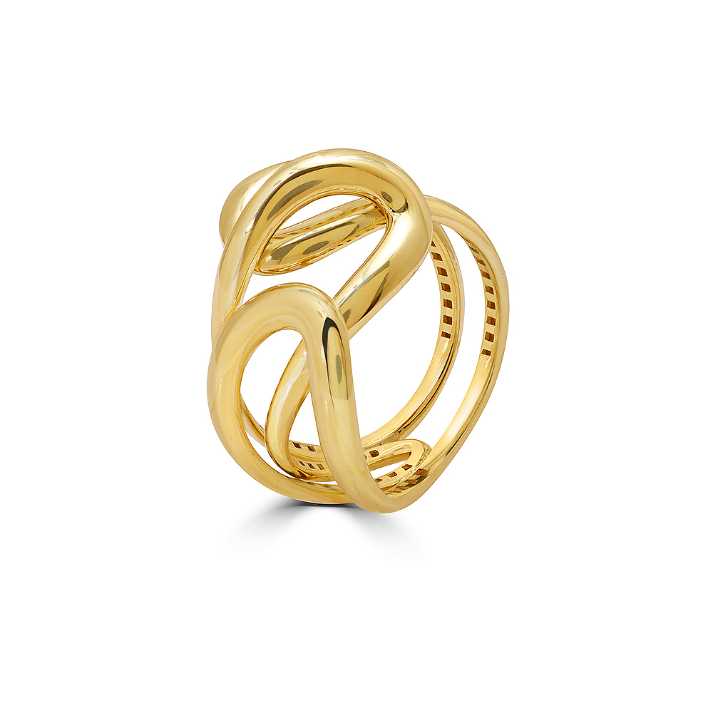 18KT Rays Of Renewal Swirl Finger Ring