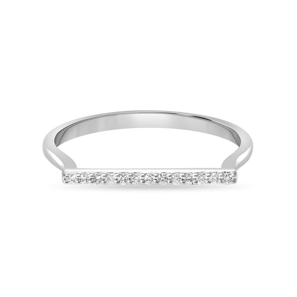 18KT White Gold Minimal Diamond Ring