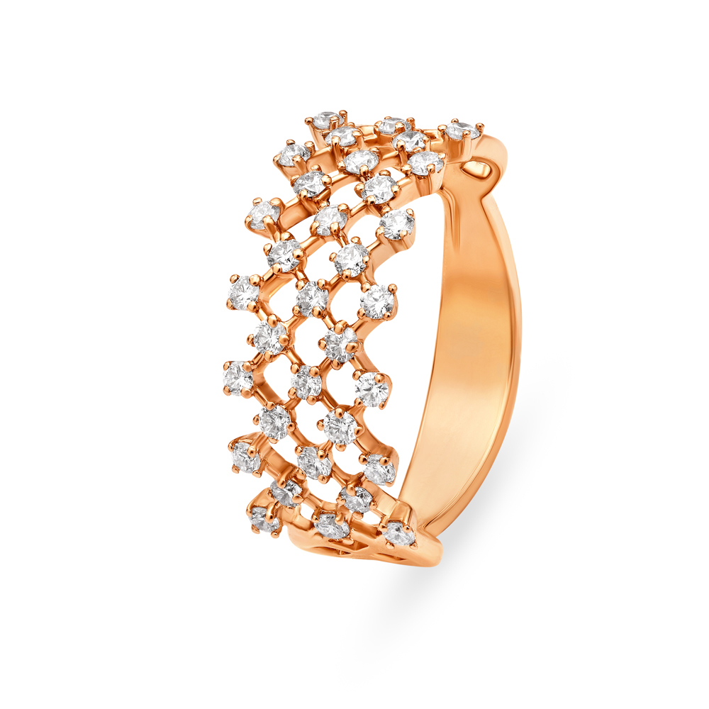 Enchanting Contemporary Diamond Finger Ring
