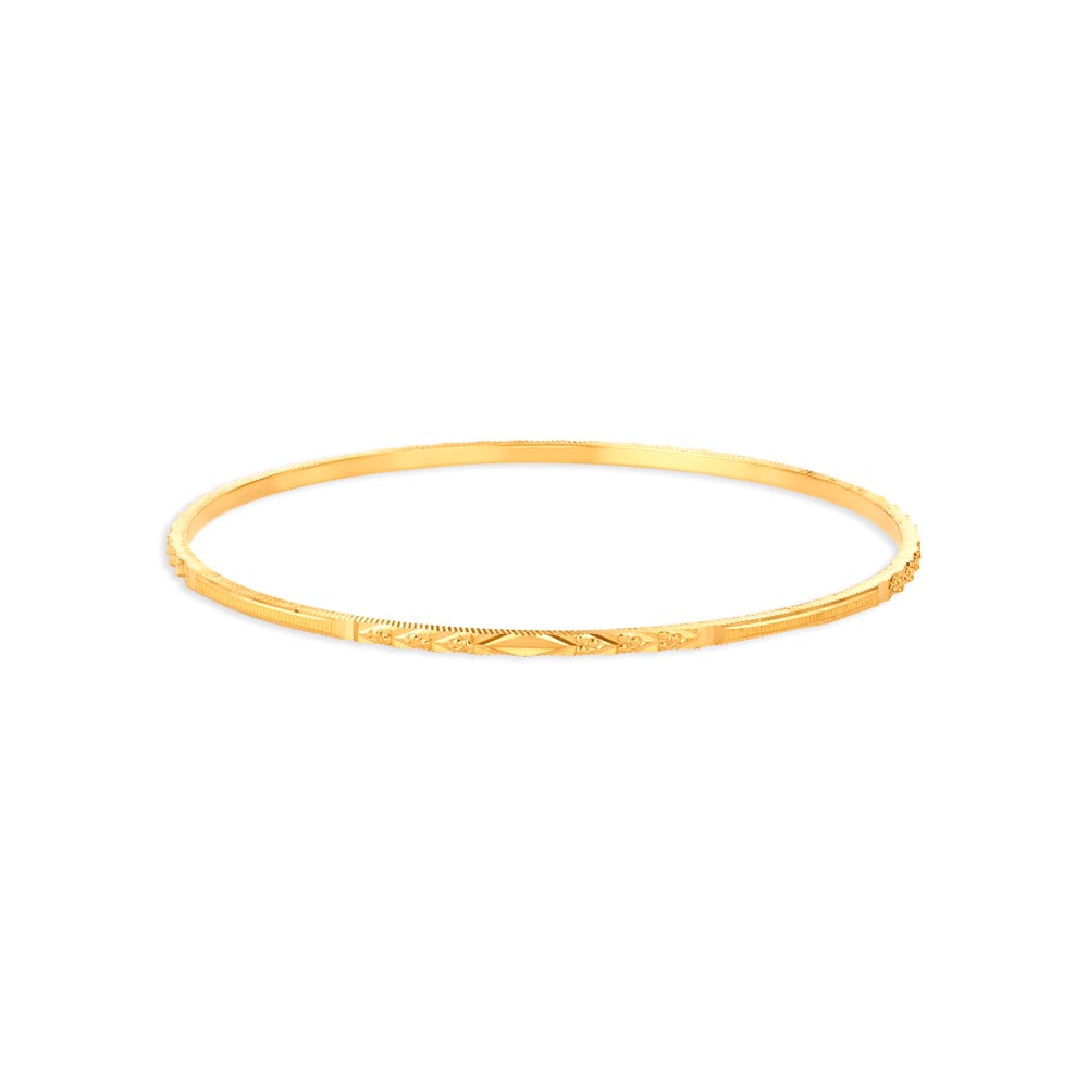 Ethereal Yellow Gold Beaded Bangles