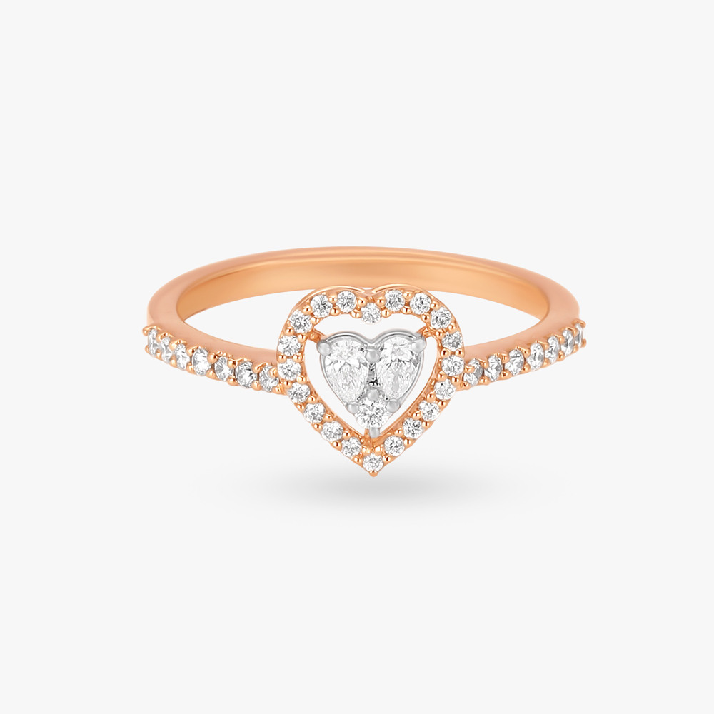 Heartfelt Diamond Finger Ring