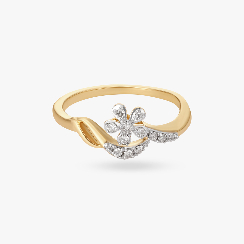 Brilliant Blossom Diamond Flower Finger Ring