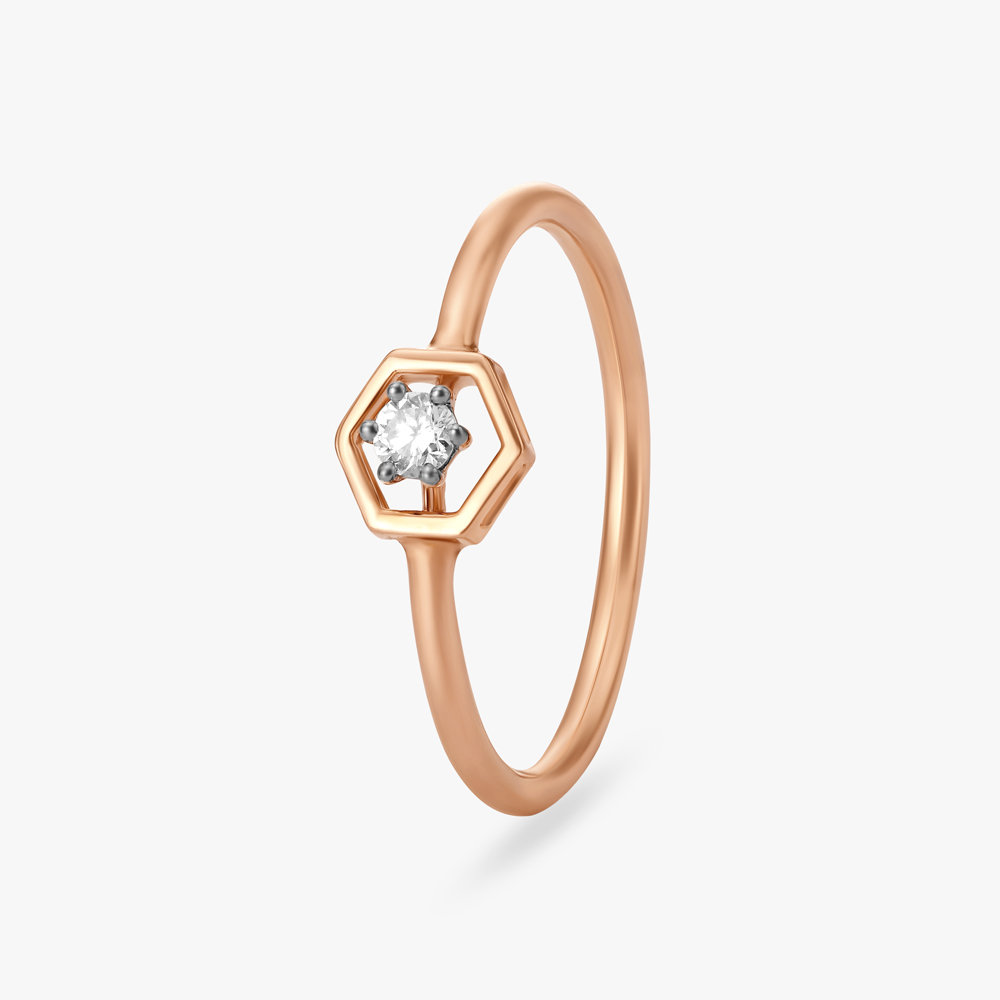 Precious Pentagonal Halo Diamond Ring