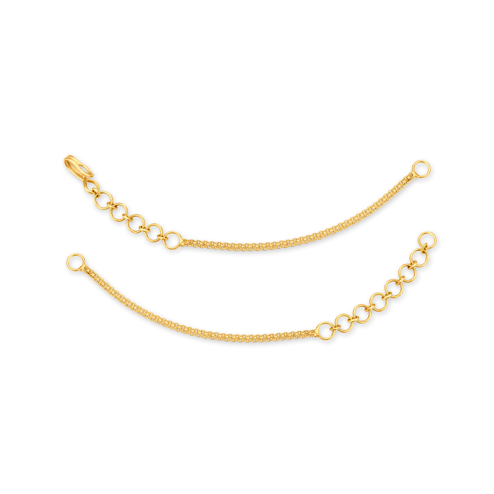 Subtle 22 Karat Yellow Gold Flat Back Chain