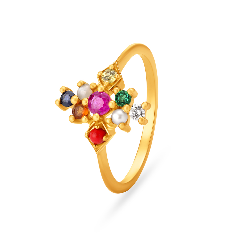 Stately Navaratnam Finger Ring
