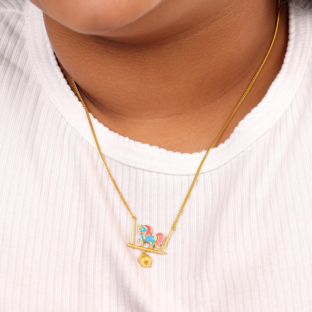 Balancing Act Unicorn Necklace for Kids