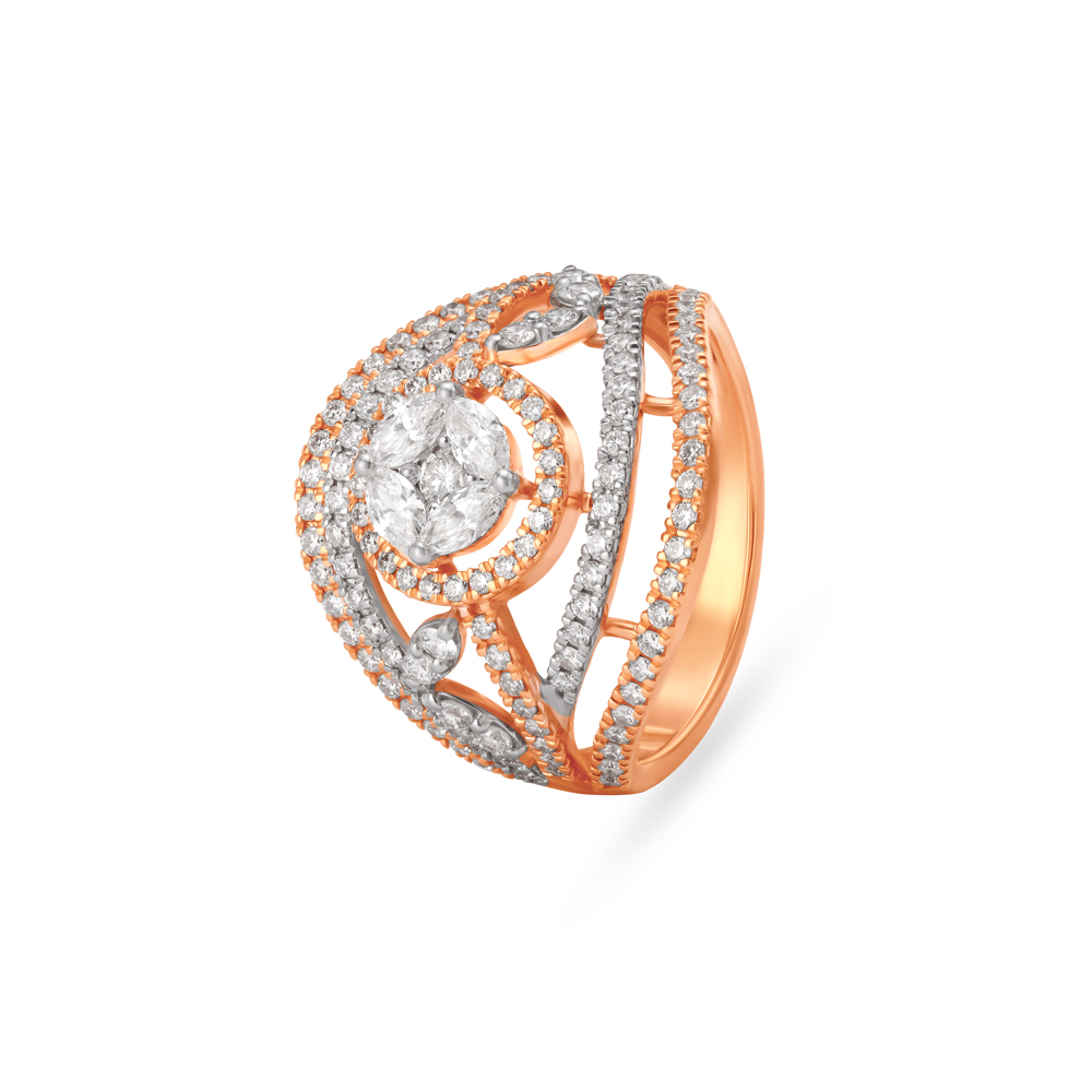 Ornate Diamond Finger Ring