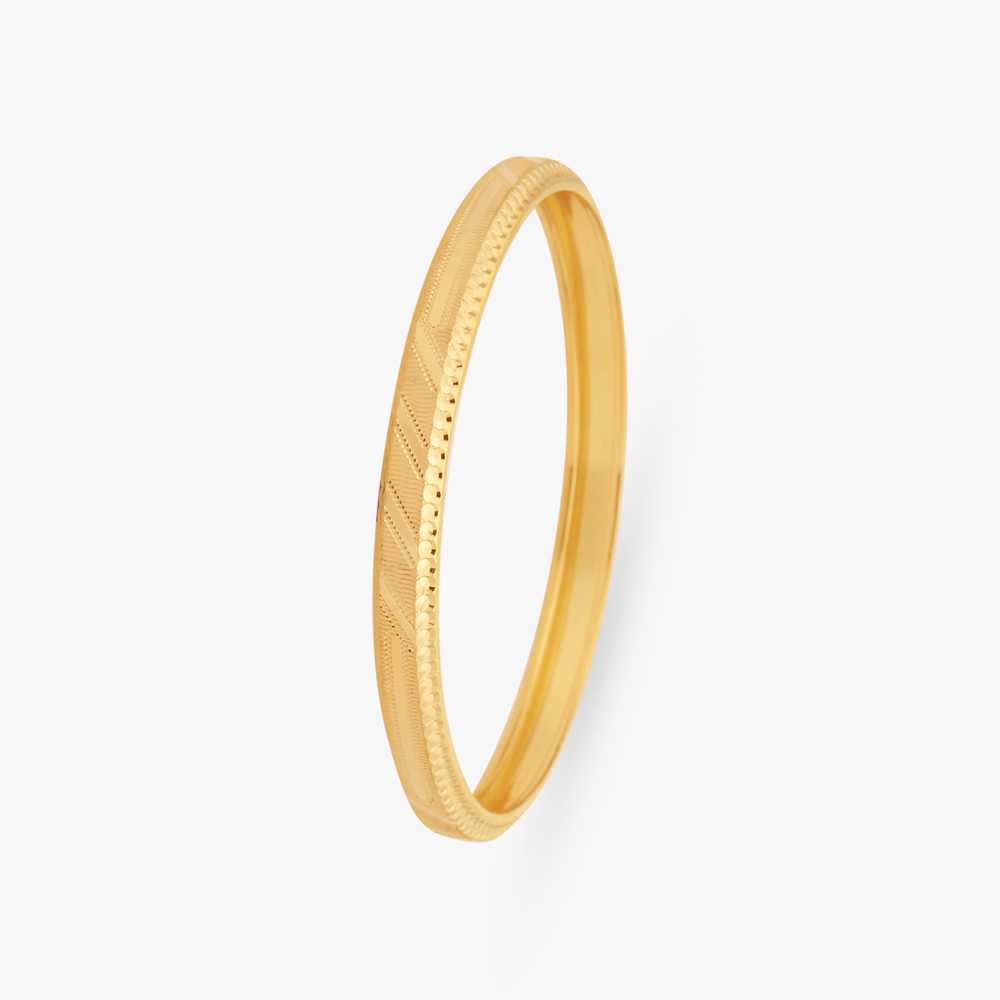 Grided Gold Bangles