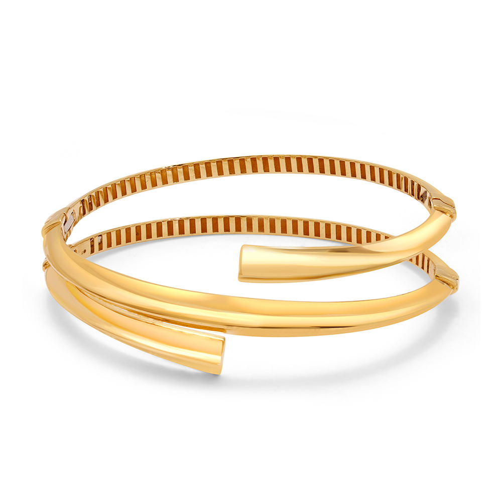 18KT Spiral Of Radiance Yellow Gold Bangle