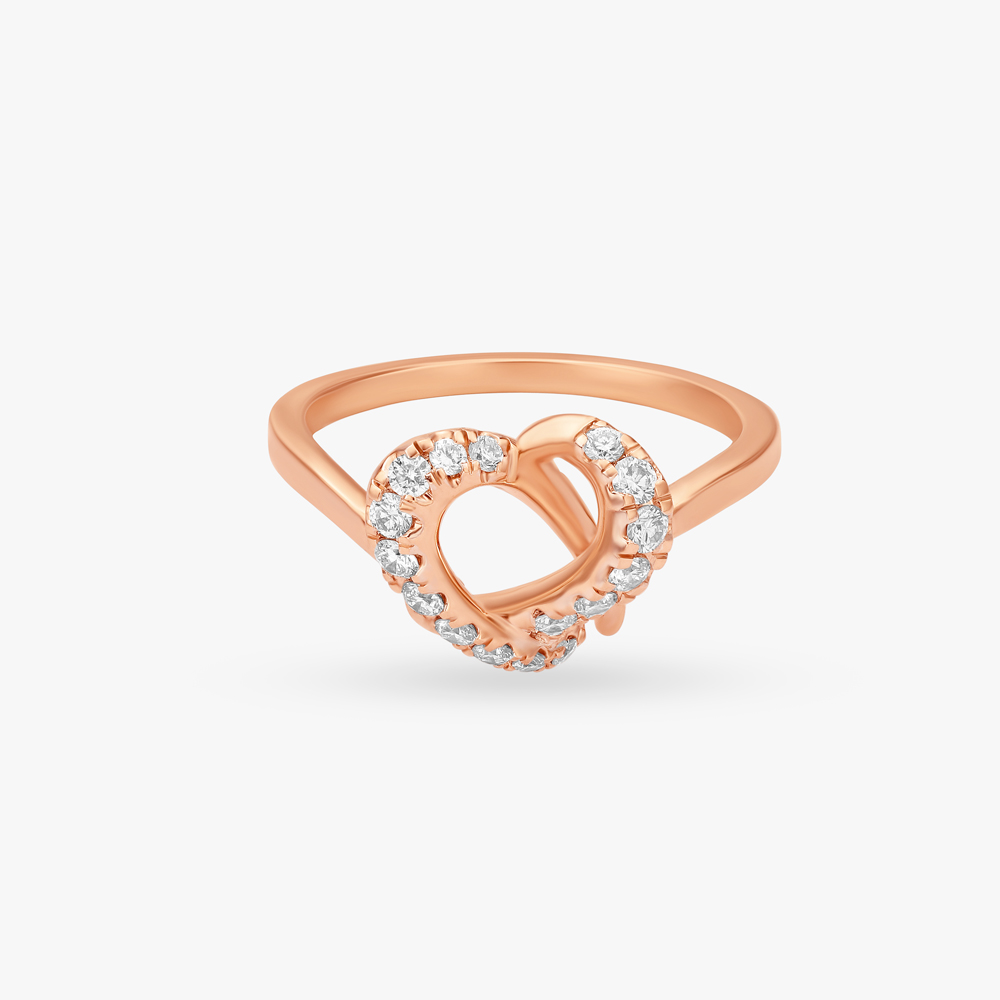 Charming Heart Diamond Ring
