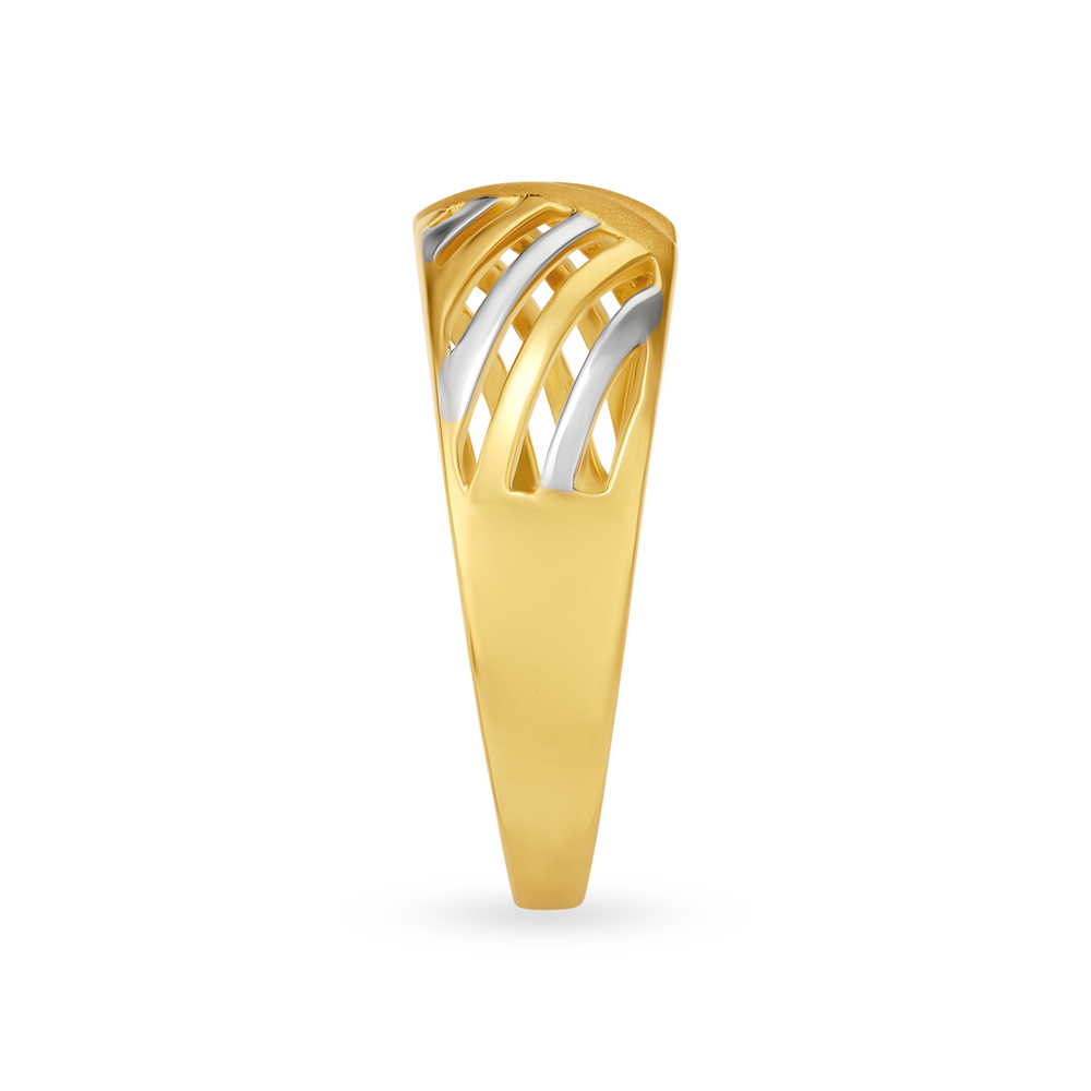 Two Toned Gold Finger Ring for Men
