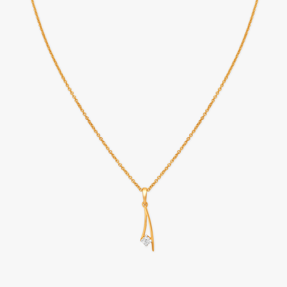 Chic Abstract Diamond Pendant with Chain and Earrings Set